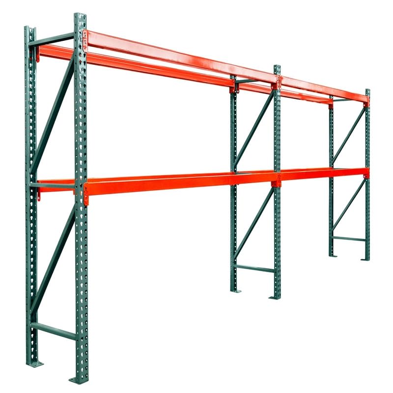 Shelving Inc. 24" d x 60" w x 72" h 2-Tier Teardrop Pallet Rack Add-On Unit, No Decking, 3-1/2"h Beams, Weight Capacity 5,800lbs Per Level