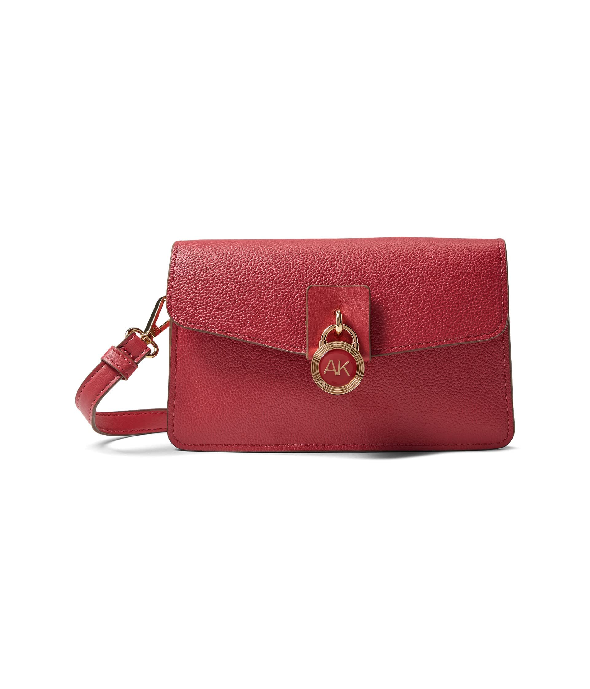 Anne Klein AK Lock Flap Crossbody, Black