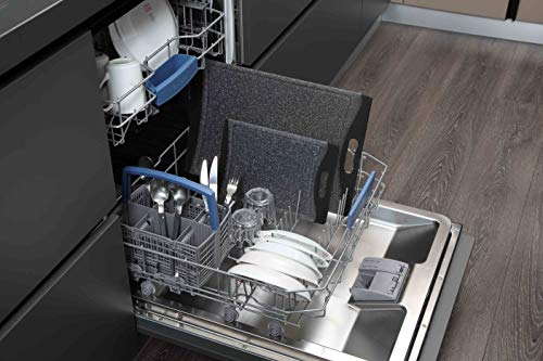 Home & Kitchen Essentials Cutting Boards, Extra Large (17.75" x 11.75") and Medium (11.75" x 7.75"), Reversible, Marble Granite Gray, BPA Free, Dishwasher Safe, Easy-Grip Handle and Non-Porous