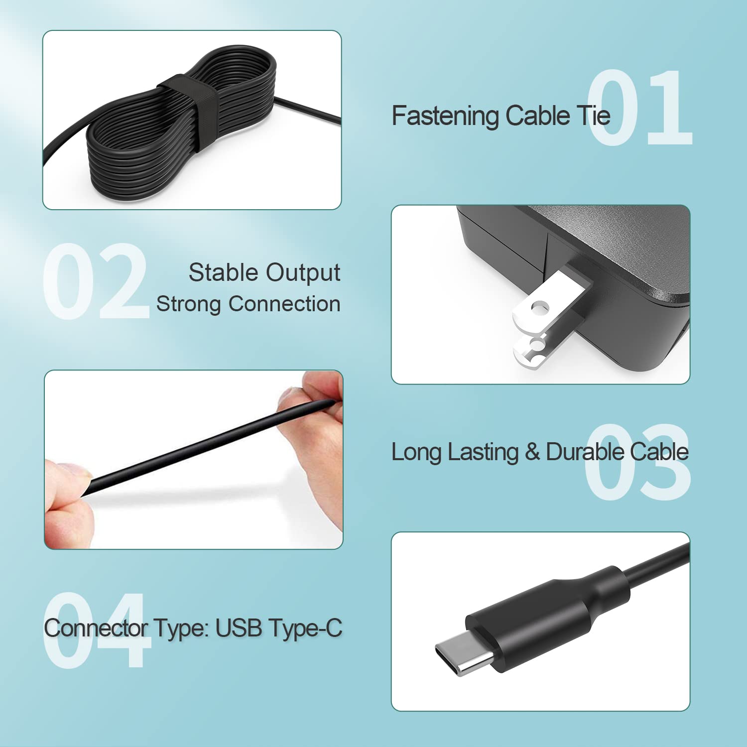Charger Fit for Samsung Laptop Charger - (Compatible with Type-C)(UL Safety Certified Products)