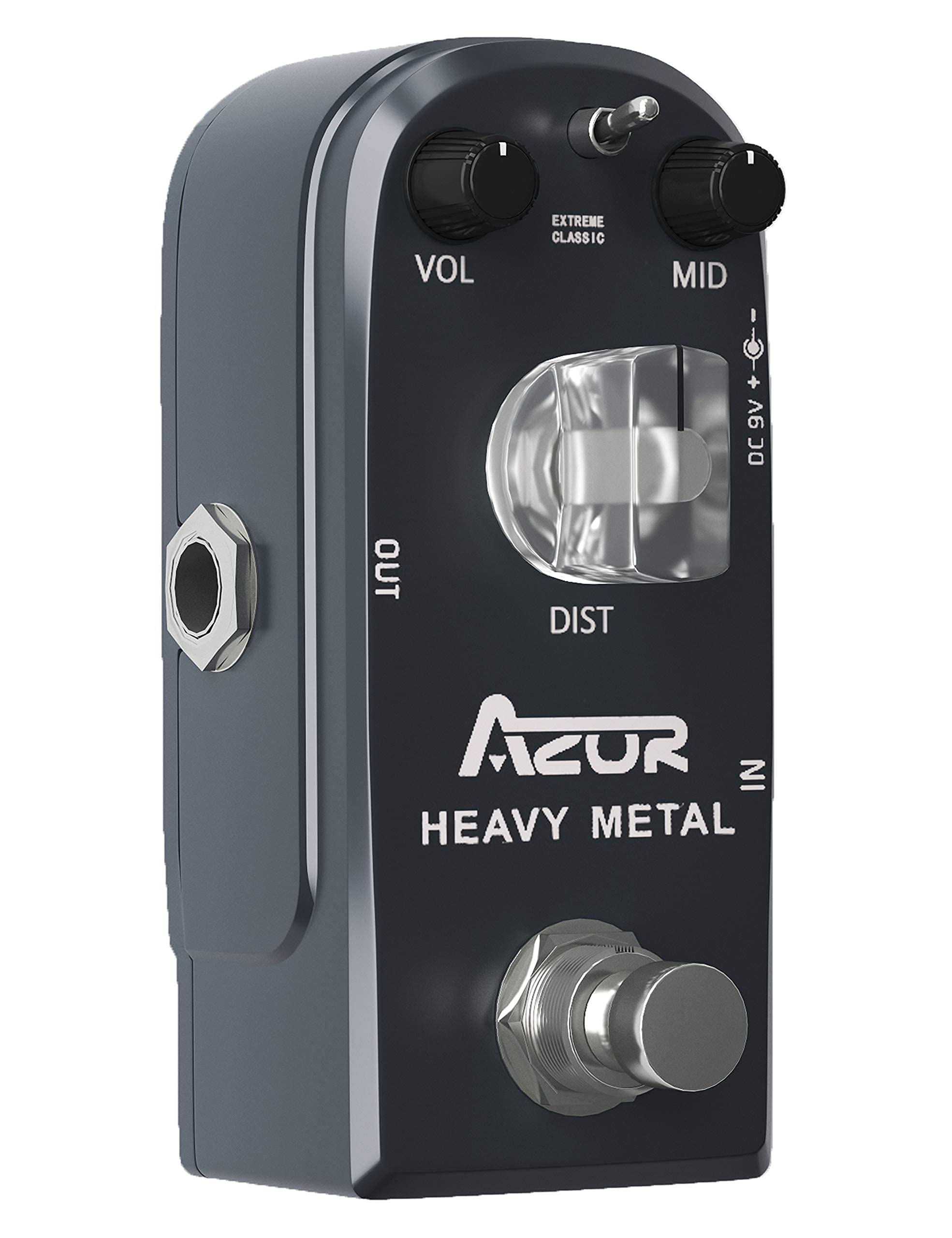 AZOR Pedal Power Adapter with Heavy Metal Distortion Guitar Effects Pedal 3 Modes Controls