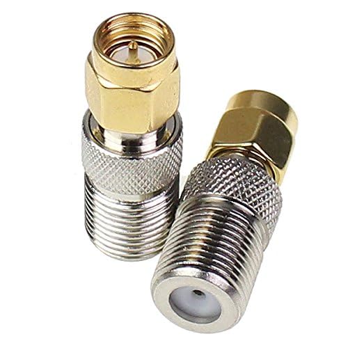 exgoofit F Type to SMA Male Female Coax Connector Coaxial Adapter 2 Sets 6 Pcs