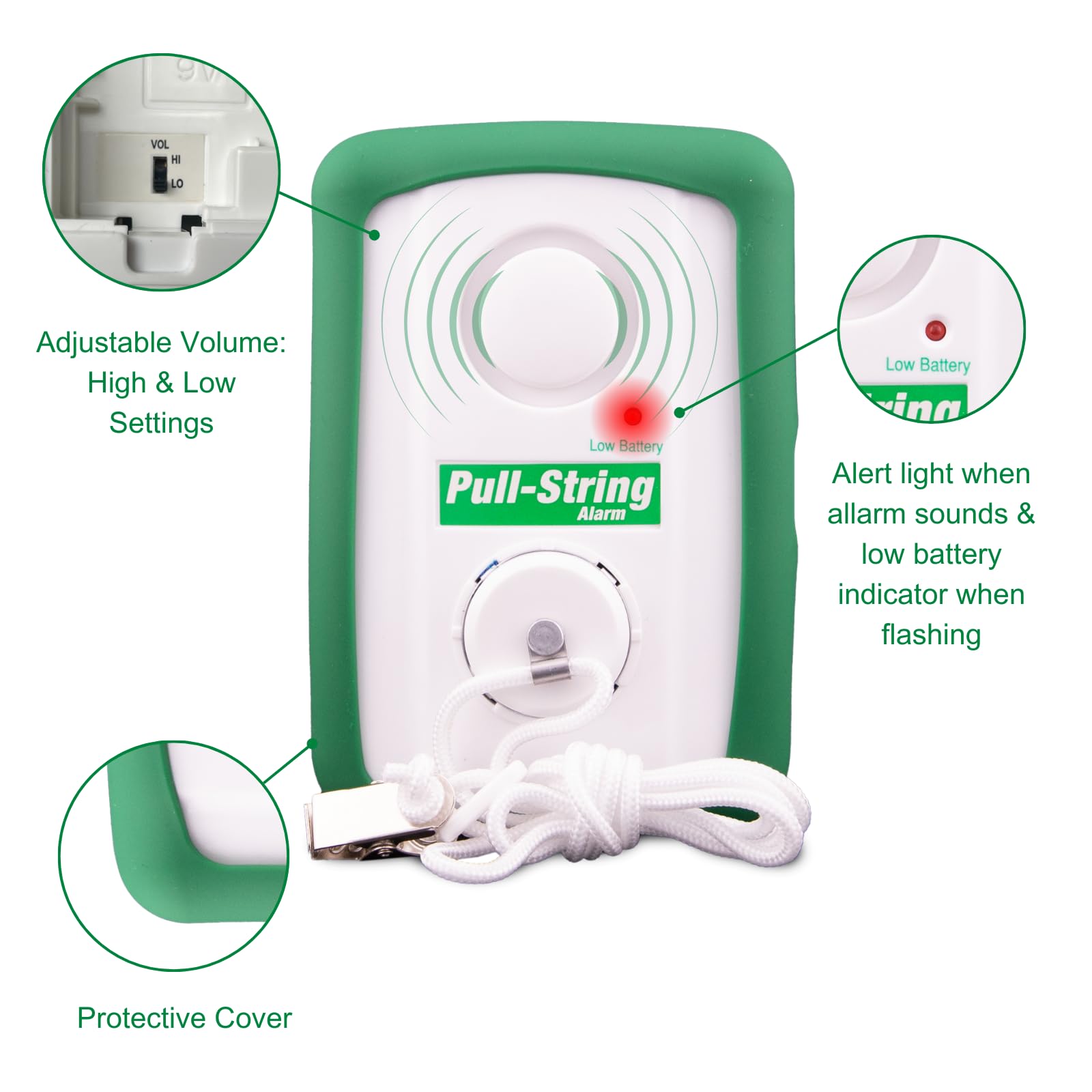 Basic Pull String Alarm for Fall Prevention and Anti-Wandering by Smart Caregiver - BPS-01