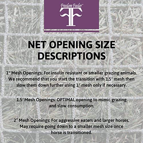 Freedom Feeder Mesh Net Full Bale Horse Feeder β Designed To Feed Horse For 7 Days β Reduce Horse Feeding Anxiety And Behavioral Issues