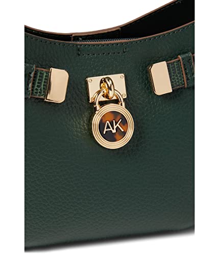 Anne Klein Curved Crossbody with Lock Evergreen One Size