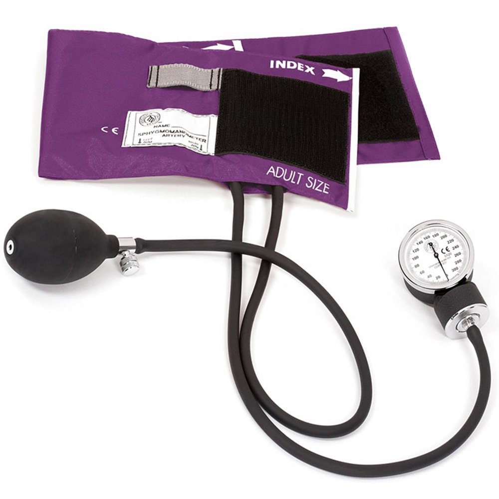 Prestige Medical S82-OB-PUR Premium Large Adult Aneroid Sphygmomanometer, Purple