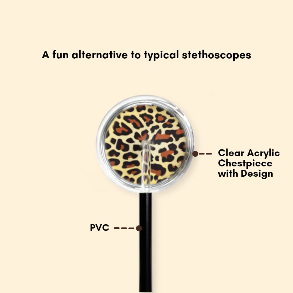Great For Veterinarians Black Leopard Stethoscope