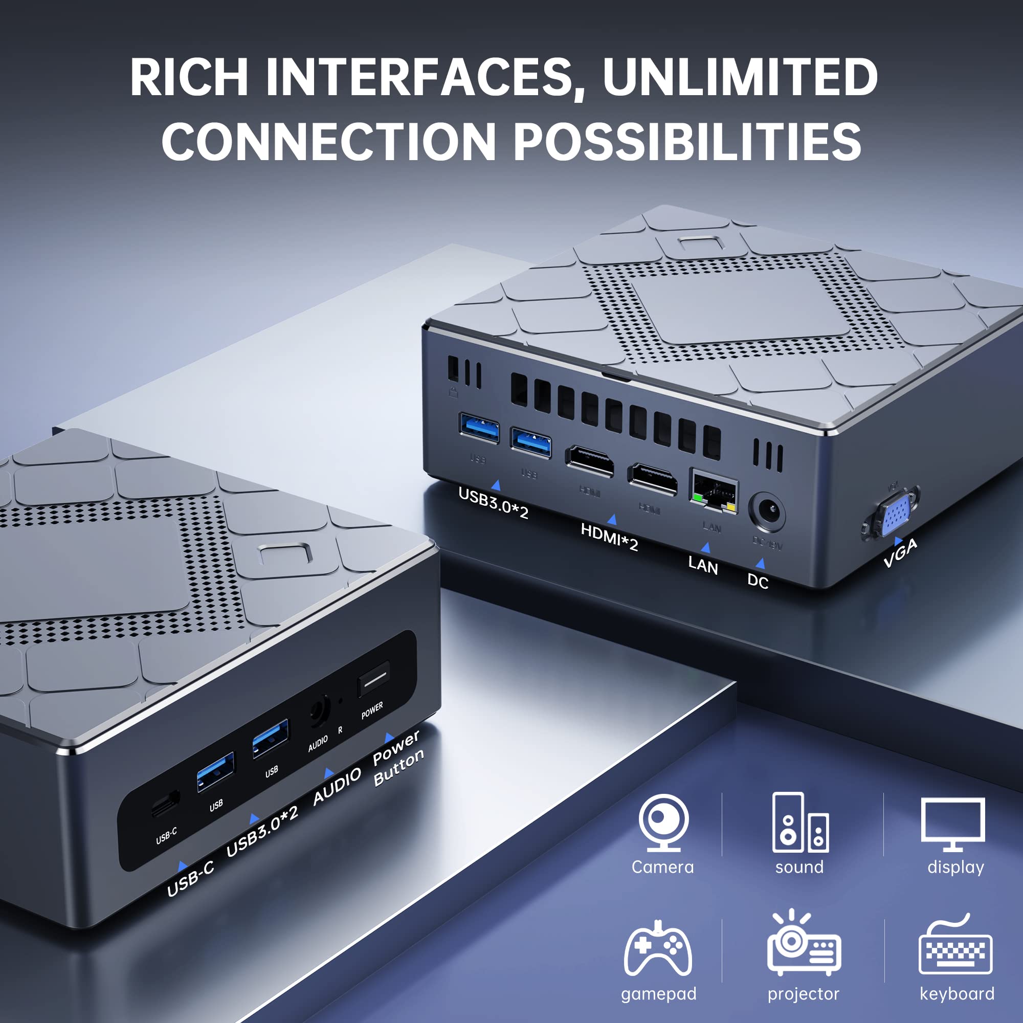 ACEMAGICIAN Mini PC Intel i7 10810U, 16GB RAM 512GB M.2 2280 SSD Mini Computers, Mini Desktop Computer Windows 11 Pro 4K/WiFi5/BT 4.2/Dual HDMI/LAN/USB 3.0/VESA/Auto Power On/Office Home