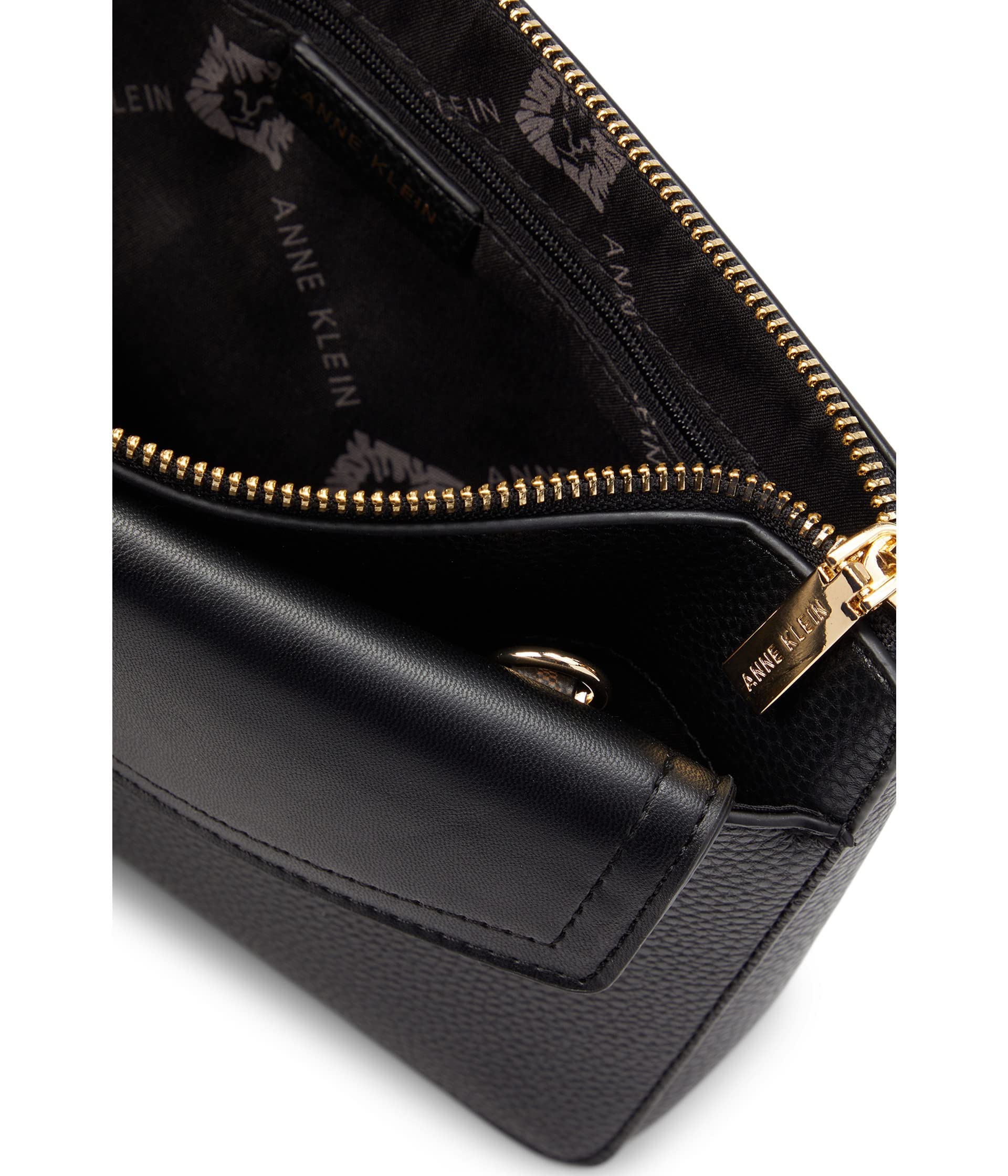 Anne Klein Top Zip Crossbody with 2-in-1 Pouch Black One Size