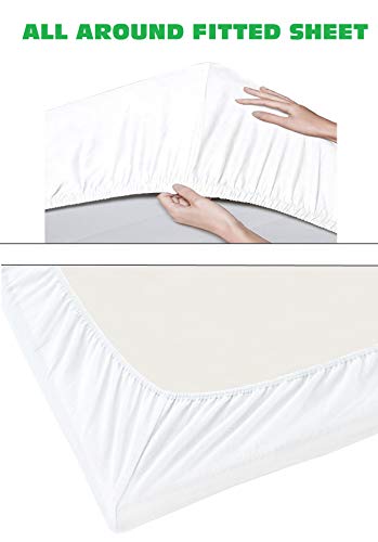 Elegant Comfort ® 1500 Thread Count Egyptian Quality Super Soft WRINKLE FREE & WRINKLE RESISTANT 4 pc Sheet Set, Deep Pocket Up to 18" - All Size and Colors, Queen Beige