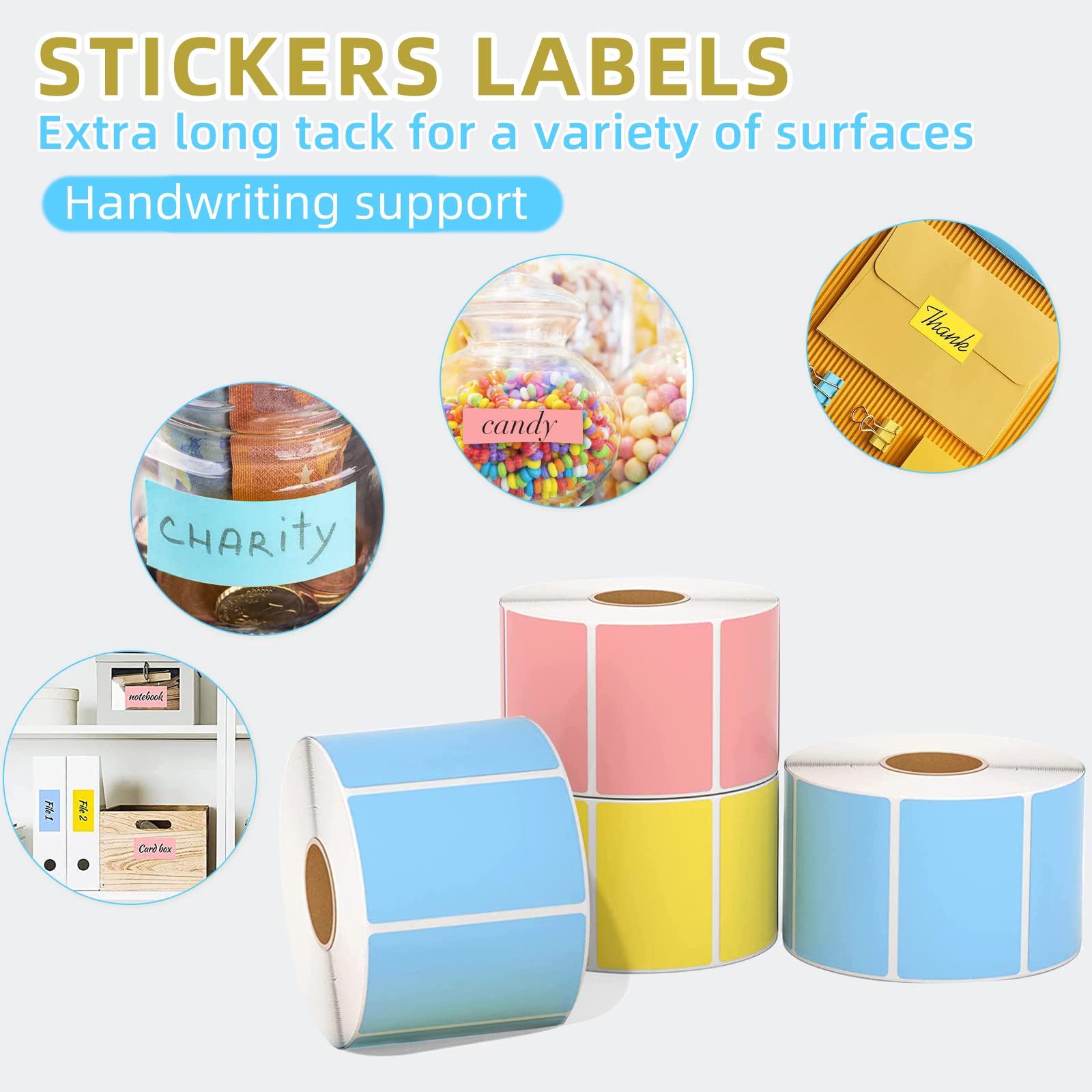 AKOLABEL 2.25x1.25 inch Direct Thermal Labels, Self-Adhesive Address Shipping Thermal Label Stickers, Barcode Labels BPA BPS Free Compatible with Zebra Rollo for UPC FBA Labels (4000 Labels/4 Rolls)
