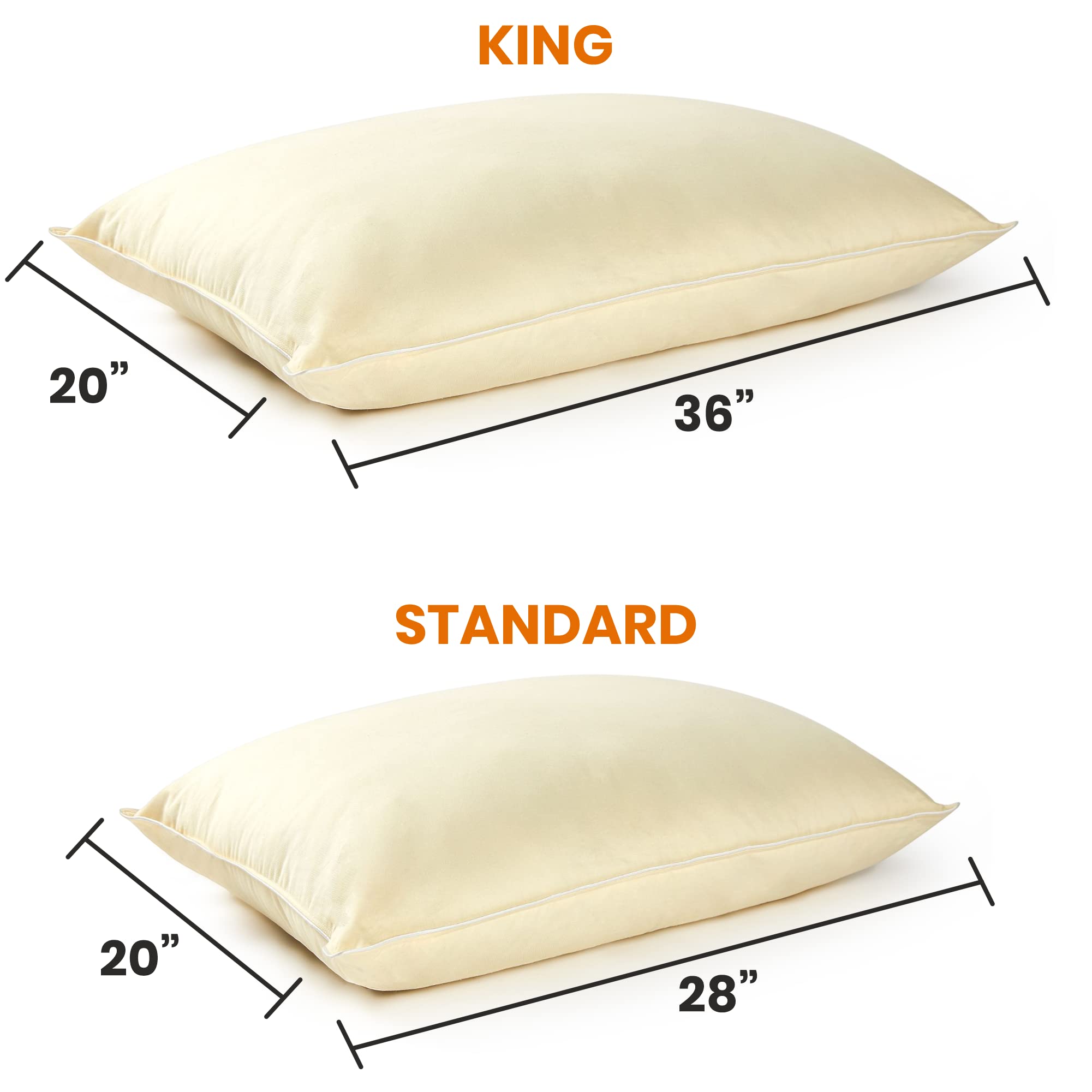 Cheer Collection U Shaped Body Pillow - Down Alternative Full Body Pillow for Side Sleeper, Pregnancy, Neck and Shoulder Support - Zippered Cover