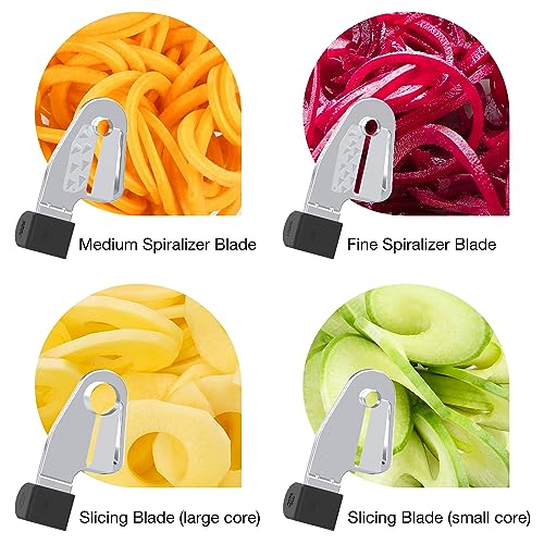 Bestand Spiralizer Attachment Compatible with KitchenAid Stand Mixer, Comes with Peel, Core and Slice, Not KitchenAid Brand Spiralizer Attachment (5 Blades)