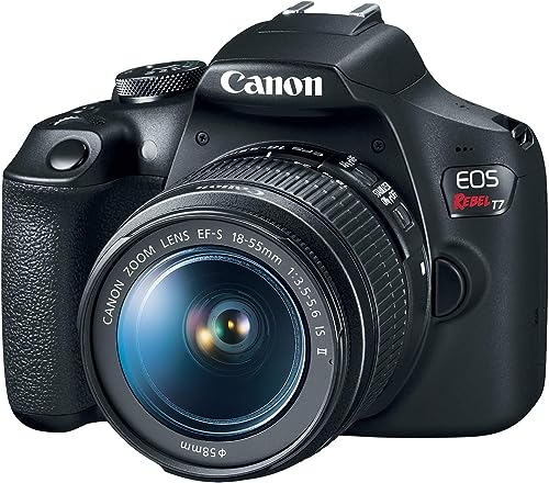 Black Canon EOS Rebel T7 DSLR Camera with EF S 18 55mm DC III and 75 300mm III Lenses canont7w7530064gb canont7w7530064gb (Renewed)