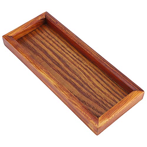 Serving Tray Rectangle Wooden Tea Tray Serving Table Plate Snacks Food Storage Dish for Hotel Home(7.9x3.2in)