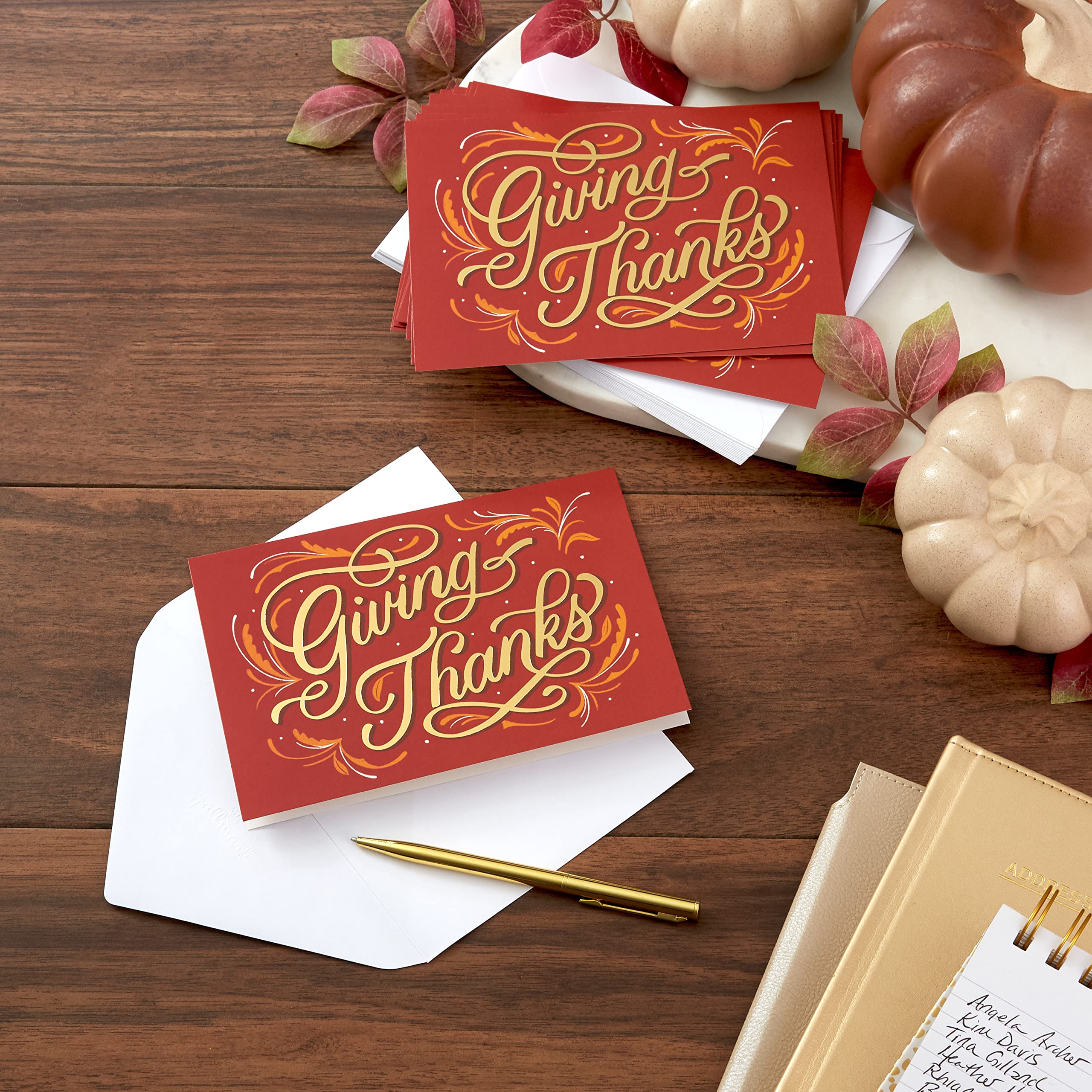 Hallmark Thanksgiving Cards Pack, Giving Thanks (40 Cards with Envelopes)