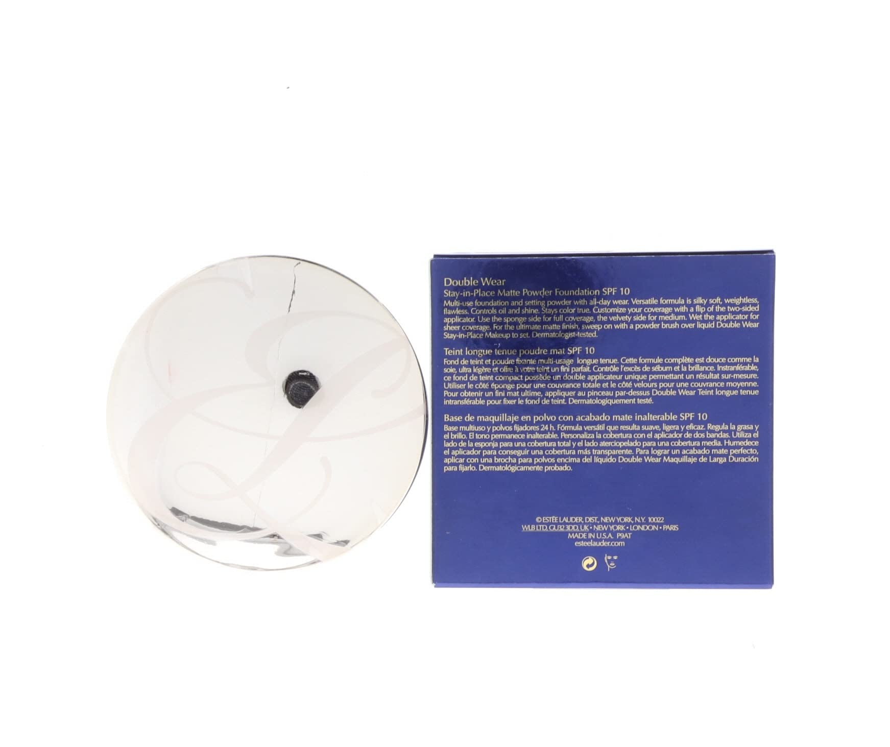 Estee Lauder Double Wear Foundation 0.42 Oz Estee Lauder/Double Wear Stay-In-Place Powder Makeup 3c2 Pebble .42 Oz Teint Longue Tenue Extreme