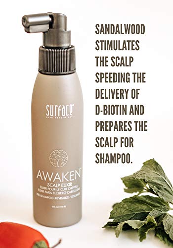 SURFACE Hair Awaken Scalp Elixir, Stimulate and Revitalize While Lifting Roots and Adding Volume, 4 Fl. Oz.