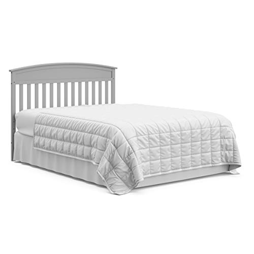 Graco Benton 5-in-1 Convertible Crib and Changer (Pebble Gray) β Crib and Changing Table Combo, Includes Water-Resistant Changing Pad, 3 Drawers, Converts to Toddler Bed, Daybed and Full-Size Bed