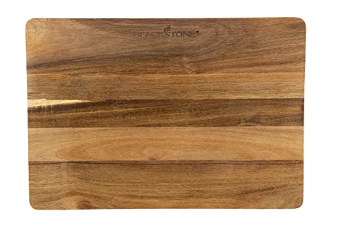 BLACKSTONE 5595 Solid Acacia Wood Griddle Cutting Board with Feet (17 x 12”)- Large and Lightweight, Premium Durable Quality to Chop Vegetables for Indoor, Outdoor, Kitchen, Easy to Clean (Rectangle)
