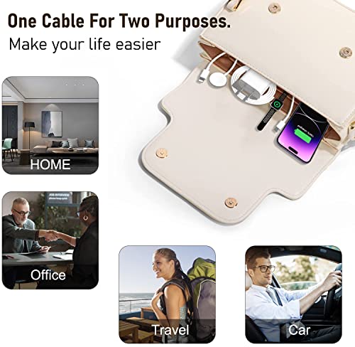 Apple Watch Charger,2023 Upgraded 2 in 1 iPhone and iWatch Wireless Magnetic Fast Charging Cable 6FT with USB-C Charger Block Compatible with Apple Watch Series SE/8/7/6/5/4/3/2/1 & iPhone 14/13/12/11