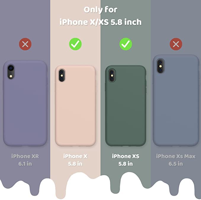Compatible with iPhone X/XS Case with Ring Stand Tough Rugged Lightweight Slim Shockproof Anti-Fall TPU + PC Protective Phone Cover for iPhone X/XS Protective Case Support Magnetic Car Mount(Green)