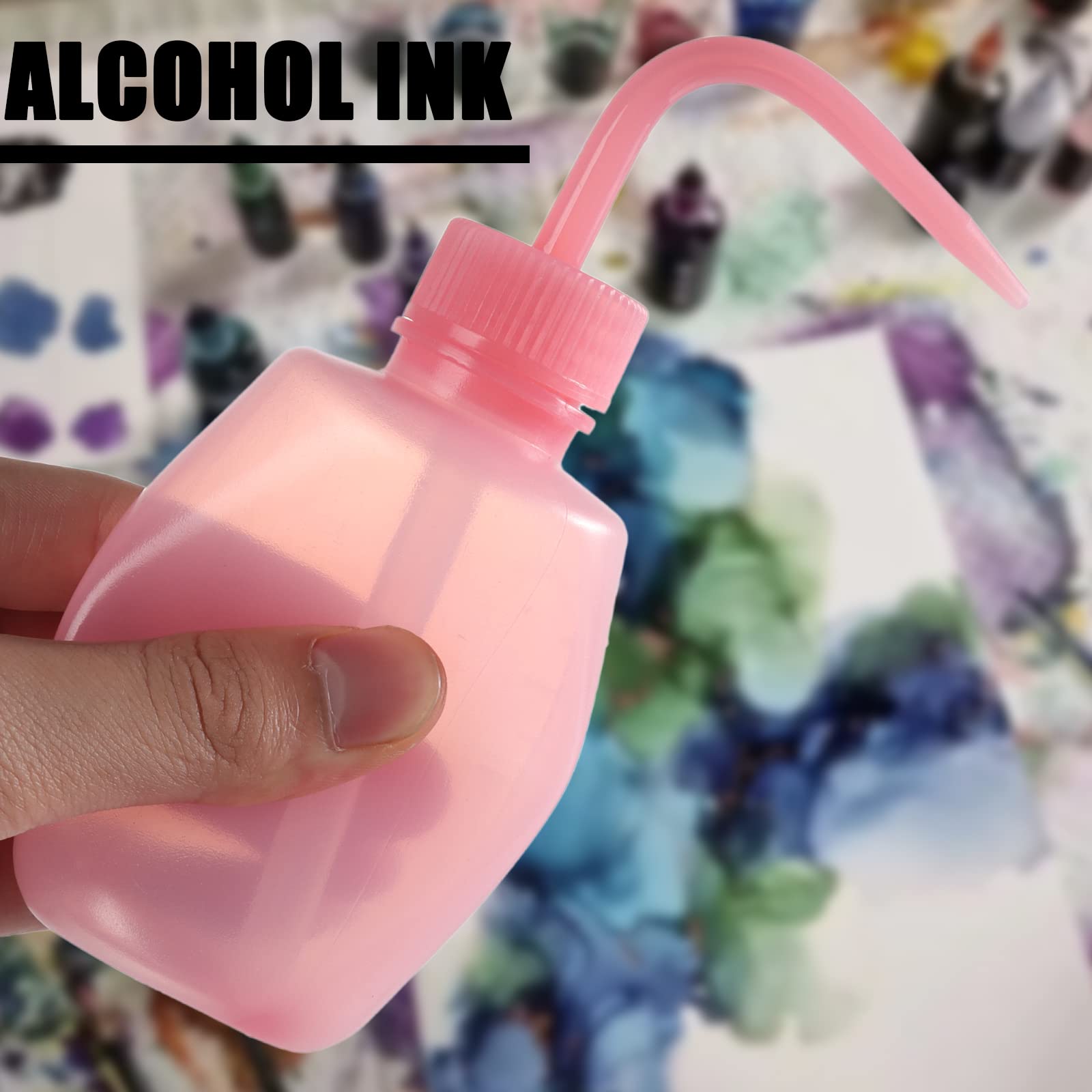 Oubest 2pcs Small Squeeze Bottles 150ml 5oz Wash Bottle Ldpe Plastic Squirt Water Bottle for Medical Label Tattoo Lash Water Succulent Watering Irrigation