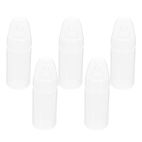 DOITOOL 15 Pcs Newborn Disposable Milk Bottles Babies Supple Milk Bottles Classic Clear Neck Bottles (White)