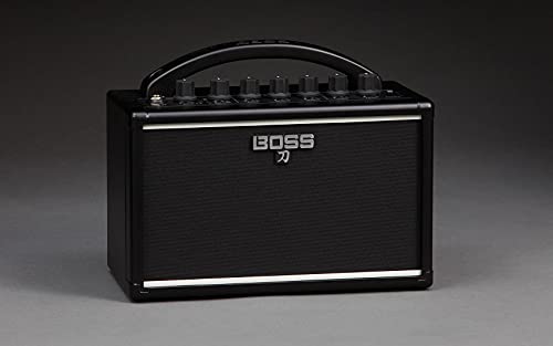Boss Katana Mini Guitar Combo Amplifier Bundle with Instrument Cable and 3-Pack Picks