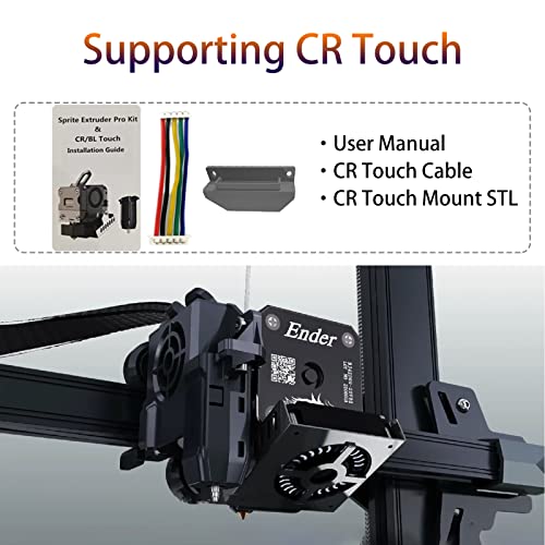 Creality Sprite Direct Drive Extruder Pro Kit, All Metal Extruder Upgrade Kit for Ender 3/Ender 3 v2/Ender 3 Pro/Ender 3 Max 3D Printer,Dual Gear Dual Fan Design,Support BL Touch/CR Touch