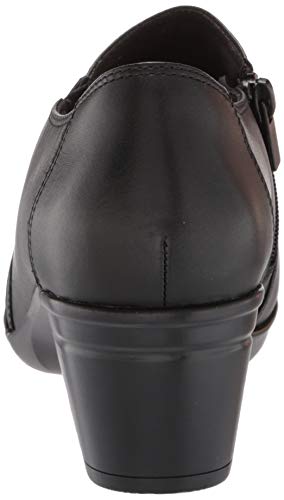 Clarks womens Emslie Warren Slip On Loafer, Black Leather, 7.5 Wide US