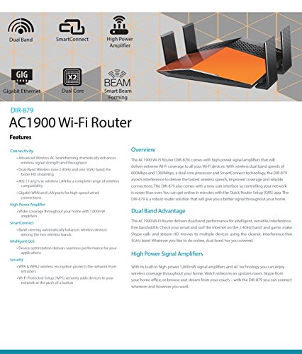 D-Link DIR-879 AC1900 EXO Wi-Fi Router