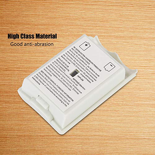 Battery Cover, Shell Case Cover Kit Anti-Abrasion Oil Injection Process Easy to Install for Game Console Controller(White)