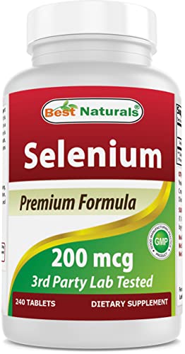 Best Naturals Selenium 200 mcg Supplement, 240 Count