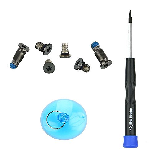 Gray Bottom Screws, Pentalobe Screwdriver and Suction Cup for MacBook Retina 13” A1706 (touch Bar) 2016-2018 (Gray)