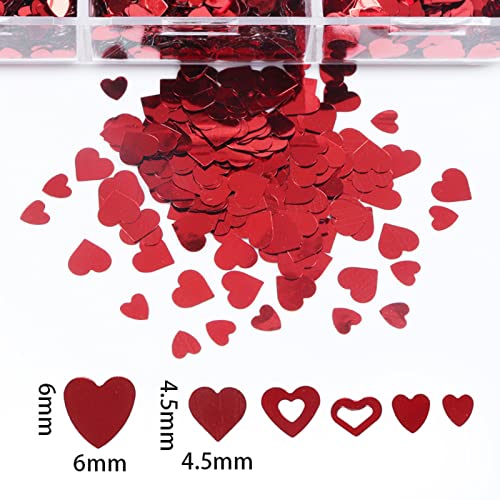 Holographic Nail Art Glitter 3D Holographic Nail Sequins Hollow Heart Glitters Flakes for Nail Art Craft