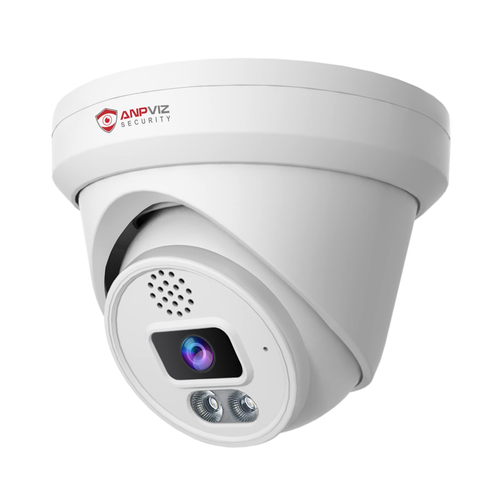 Anpviz 6MP POE Camera, UltraHD IP Camera with Mic& Speaker, Smart Color Night Vision Security Turret Camera for Day& Night, AI Human& Vehicle Detection Dome Camera with 2.8mm Lens, MicroSD(U Series)