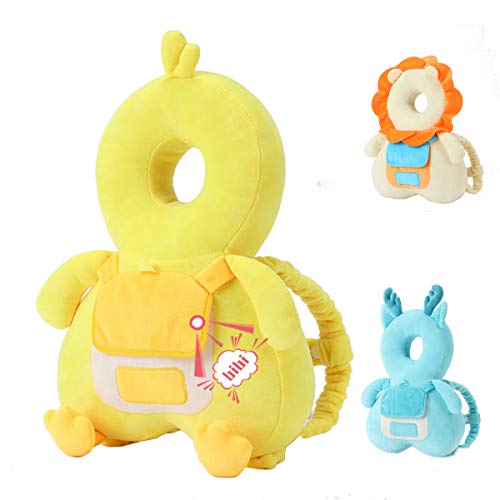 Head Safety Protector Pad for Baby Toddler Walker,Infant Talking Head Protection Backpack Cushion (Yellow Duck)