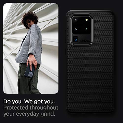 Spigen Liquid Air Armor Designed for Samsung Galaxy S20 Ultra Case/Galaxy S20 Ultra 5G Case (2020) - Matte Black