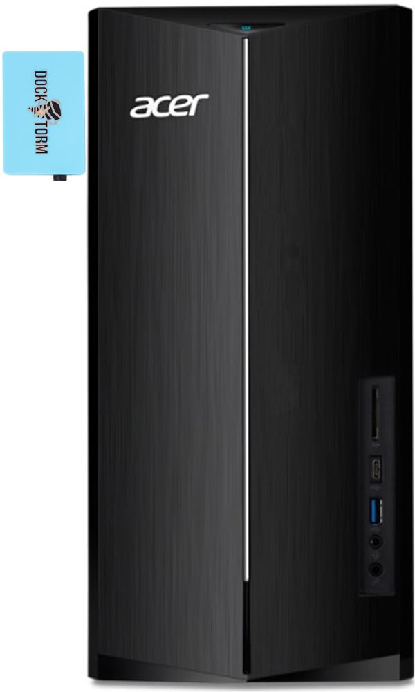 acer Aspire TC-1770 Desktop (13th Gen Intel i5-13400 10-Core, 32GB RAM, 1TB PCIe SSD, Intel UHD 730, WiFi 6E, Bluetooth 5.3, HDMI, SD Card, Wired KYB and Mouse, Win 11 Pro) with Dockztorm Hub