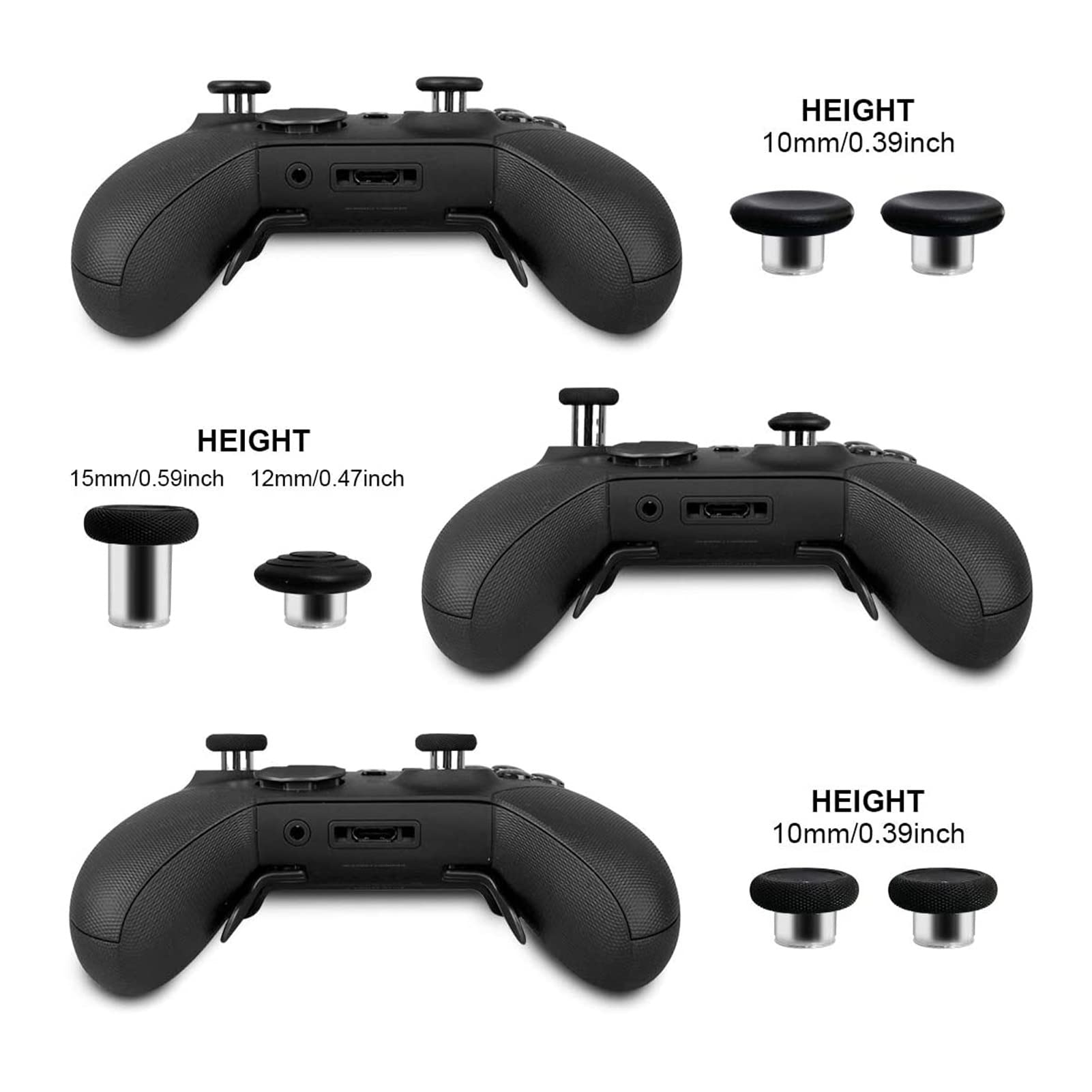 Kafuty-1 6 in 1 Replacement Thumbsticks,Elite Controller Swap Thumb Sticks Set,Joystick Parts Repair Accessories for Xbox One Elite Controller Series 2 (Model 1797)