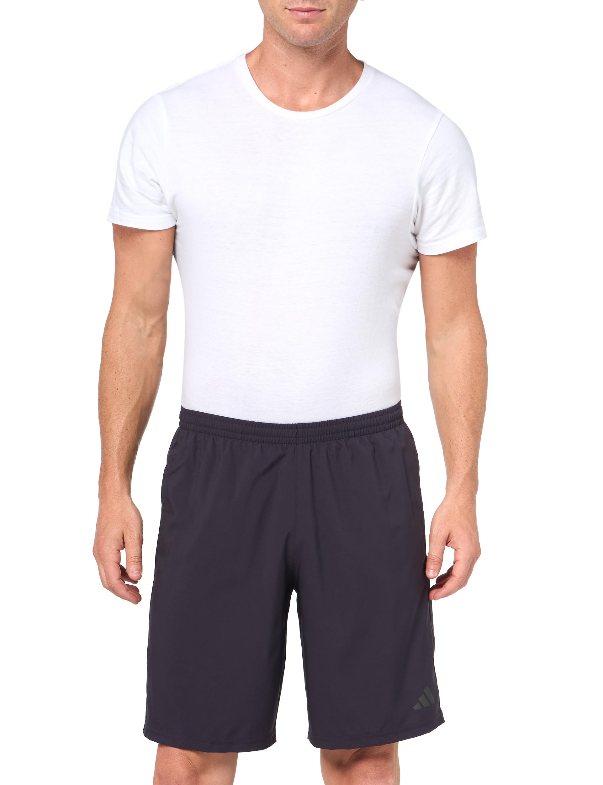 adidas Men's Own The Run Split Shorts, Black/Reflective Silver, Large