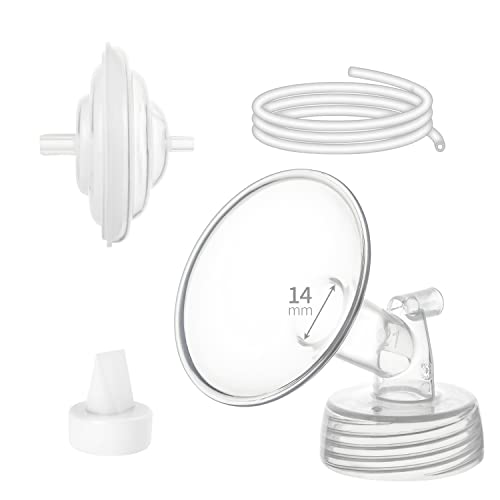 Belmikal BreastPump Parts Compatible with Spectra S1 Spectra S2 Motif luna Ameda mya Inc 14mm Flange Valve Tube Backflow Protector Not Original Spectra Accessories Replace Spectra Pump Replacement Kit
