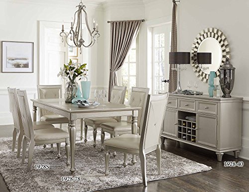 Homelegance Celandine Crystal Button Tufted Dining Chair, Set of 2, Pearl White