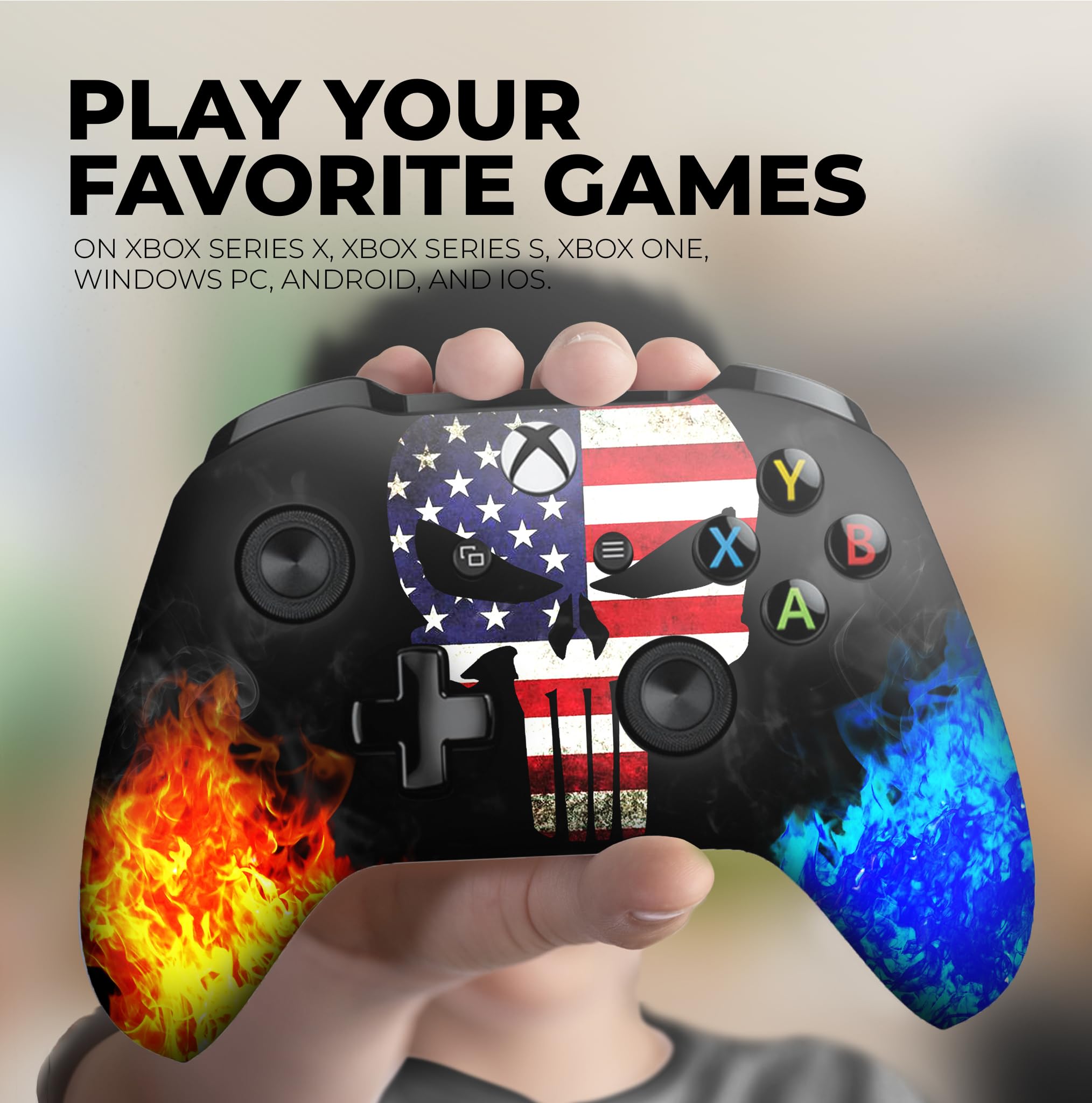 DreamController Miles Morales Spiderverse Custom X-box Controller Wireless compatible with X-box One/X-box Series X/S Proudly Customized in USA with Permanent HYDRO-DIP Printing(NOT JUST A SKIN)