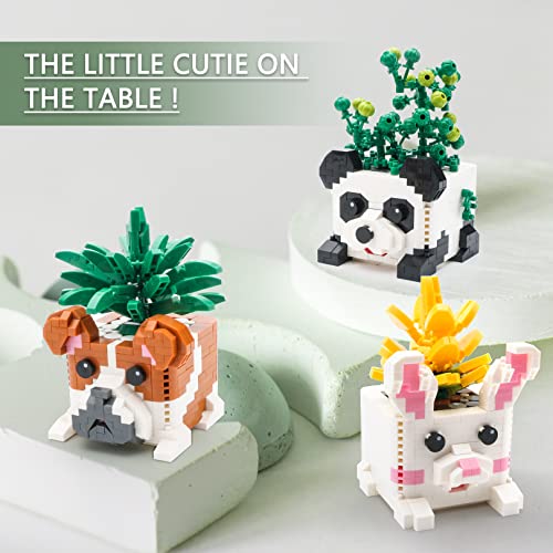 DOLBLOCK Succulent Bonsai Botanical Collection Decor Building Set Architecture Model Kit with Flower Plant Animal for Adults Creative DIY Gifts Toys