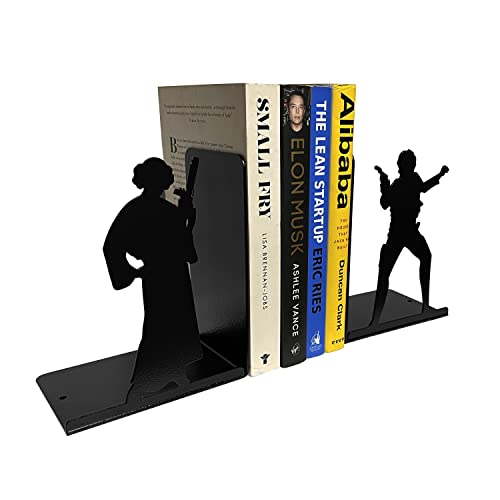 HeavenlyKraft Decorative Metal Bookends, Non Skid Book End, Superhero Bookends, Library Bookends, Bookends for Shelf, Book Stopper for Home/Office Decor/Shelves, 7 X 5.51 X 4 Inch Per Piece