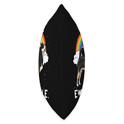 Black Chihuahua Owners Co. Rainbow Black Chihuahua Ew People Unicorn Dog Throw Pillow, 18x18, Multicolor
