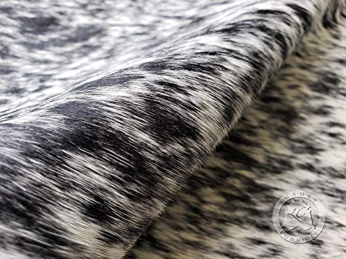 Genuine Salt and Pepper Cowhide Rug Large 6 x 7 ft. 180 x 220 cm