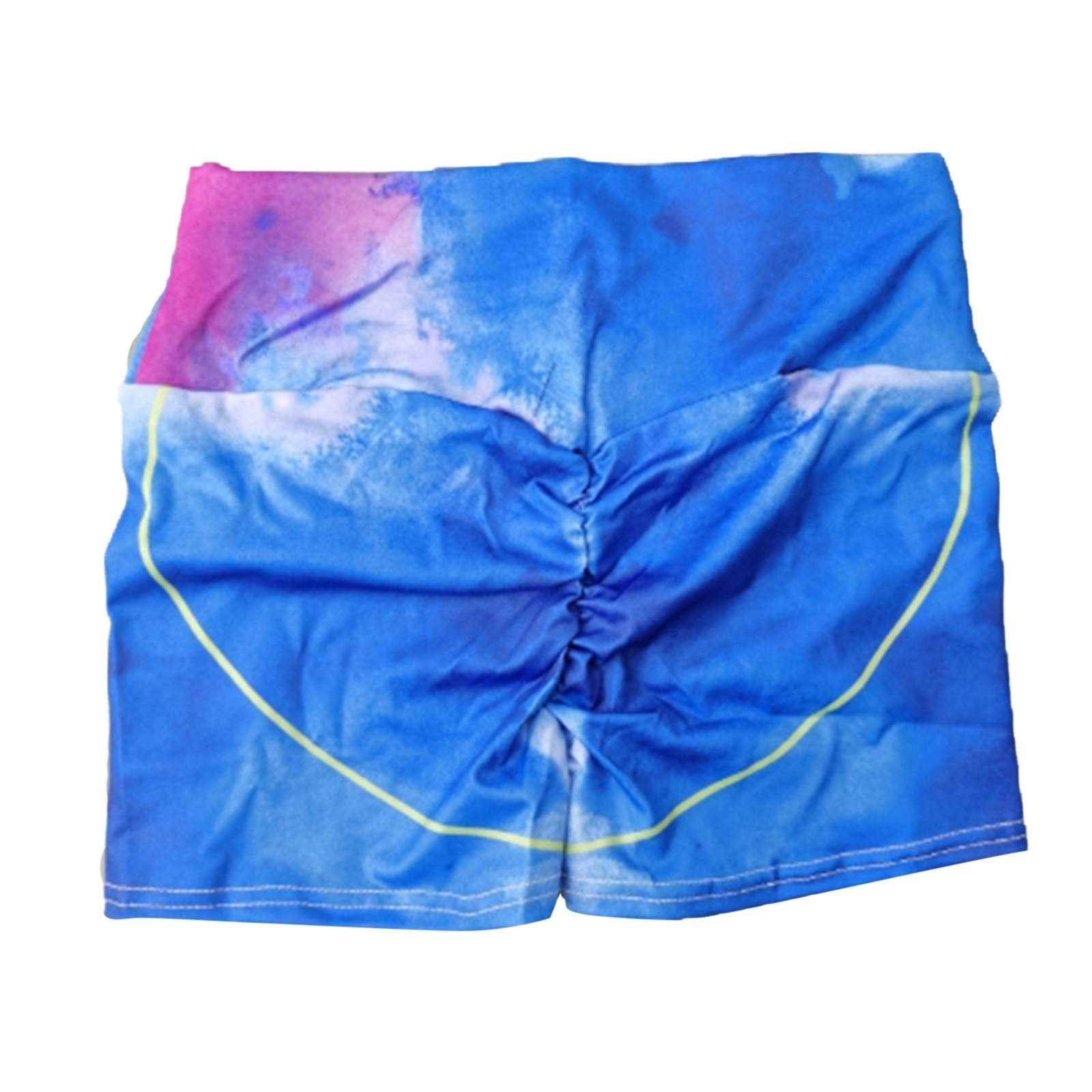 Bblulu Women Yoga Shorts Ruched Booty Biker Shorts High Waisted Gym Workout Shorts Butt Lifting Hot Pants